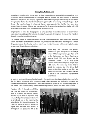 Birmingham, Alabama, 1963: Racial Tension | Teaching Resources