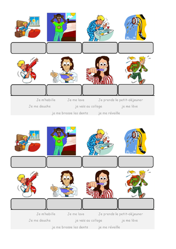 Ma routine matinale - morning routine - y7 French | Teaching Resources