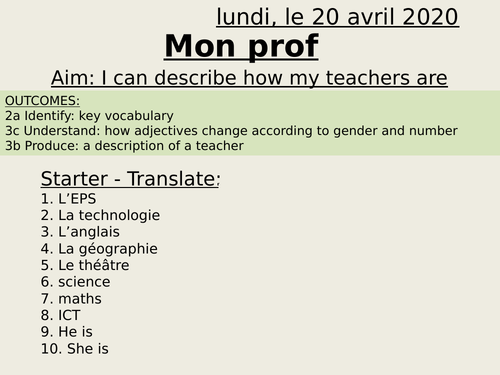 Mon collège - My school lesson bundle - y7 French | Teaching Resources