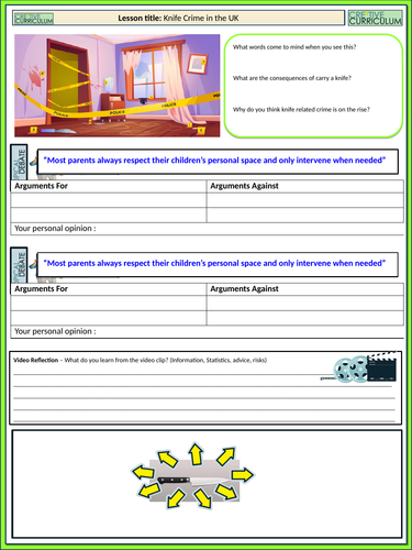 KS5 PSHE Society + Knife Crime | Teaching Resources