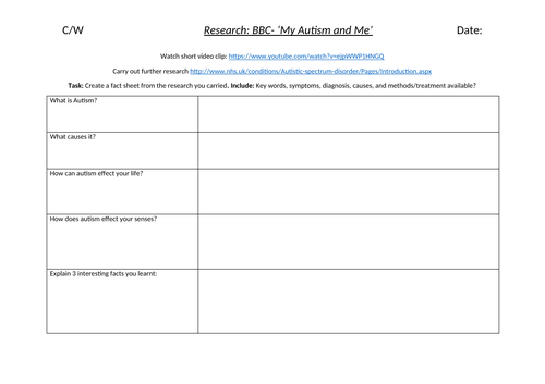 Health and Social Care Research Tasks | Teaching Resources