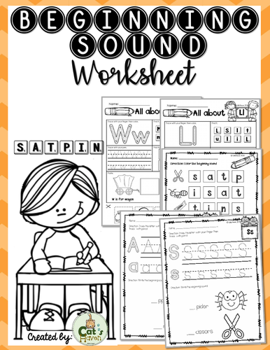 Beginning Sound Worksheet | SATPIN | Teaching Resources