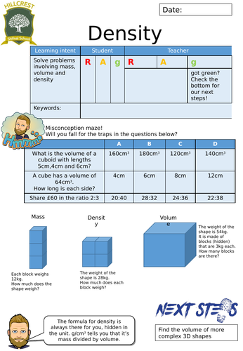 Earth Science Density Worksheet