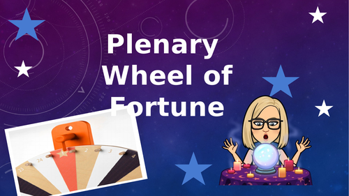 Plenary Wheel of Fortune | Teaching Resources