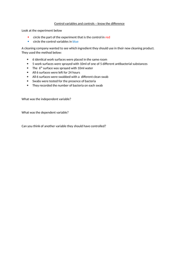 Controls and control variables (remote learning version included ...