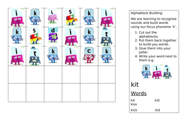 Alphablock Word Building Tasks | Teaching Resources