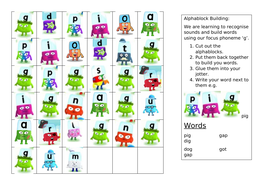 Alphablock Word Building Tasks | Teaching Resources