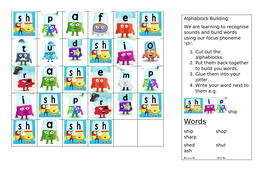 Alphablock Word Building Tasks | Teaching Resources