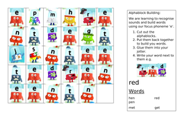 Alphablock Word Building Tasks | Teaching Resources