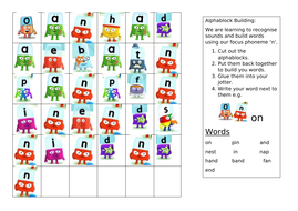 Alphablock Word Building Tasks | Teaching Resources