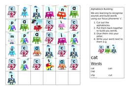 Alphablock Word Building Tasks | Teaching Resources