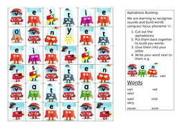 Alphablock Word Building Tasks | Teaching Resources