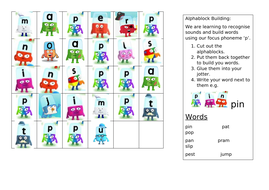 Alphablock Word Building Tasks | Teaching Resources