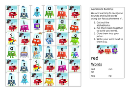 Alphablock Word Building Tasks | Teaching Resources