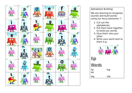 Alphablock Word Building Tasks | Teaching Resources