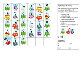 Alphablock Word Building Tasks | Teaching Resources