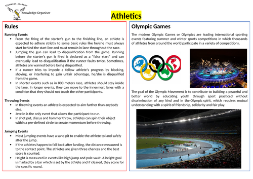 PE Knowledge Organisers/Non-doer guides to sports KS3/KS4 | Teaching ...