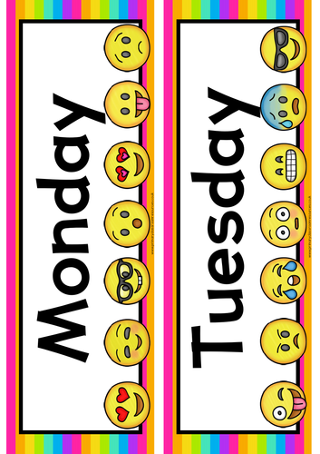 Emoji Days of the Week | Teaching Resources
