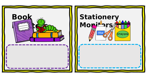 Job Monitor Cards | Teaching Resources