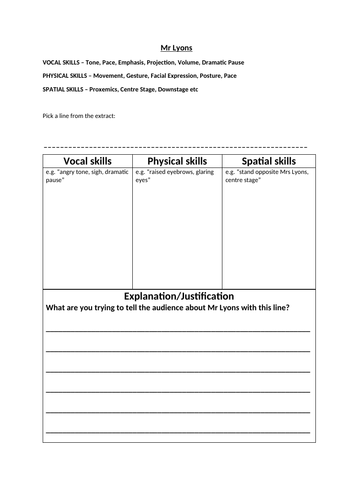 AQA GCSE DRAMA: 20 Mark Question (BLOOD BROTHERS) | Teaching Resources