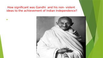 Mahatma Gandhi , his non violence campaign and the independence of ...