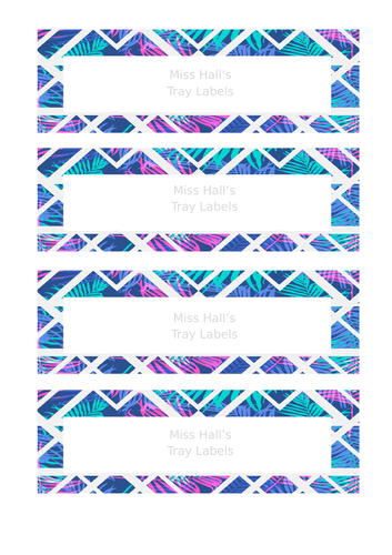 Tray Label Themes | Teaching Resources