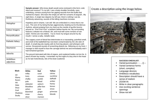Creative Writing Planning Sheets/ Descriptive Writing | Teaching Resources