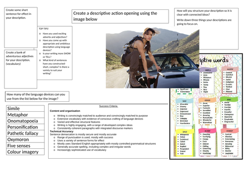 Creative Writing Planning Sheets/ Descriptive Writing | Teaching Resources