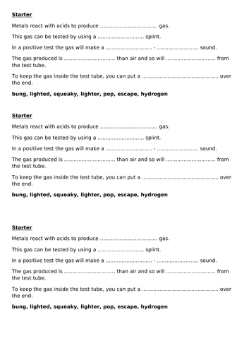 Year 8 - Reactions of Metals (7 lessons) | Teaching Resources