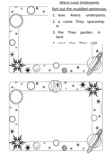 Aliens Love Underpants Literacy Pack | Teaching Resources