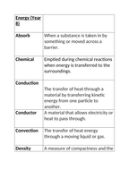 KS3 Physics Key Words | Teaching Resources