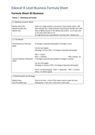 Edexcel A2 Business Formula Sheet | Teaching Resources