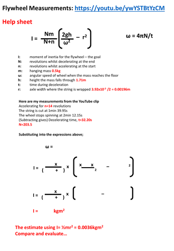 Flywheel Practical Engineering Moments of Inertia A level Physics ...