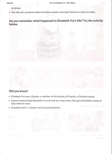 Elizabeth Fry (1780- 1845) Prison Reformer | Teaching Resources