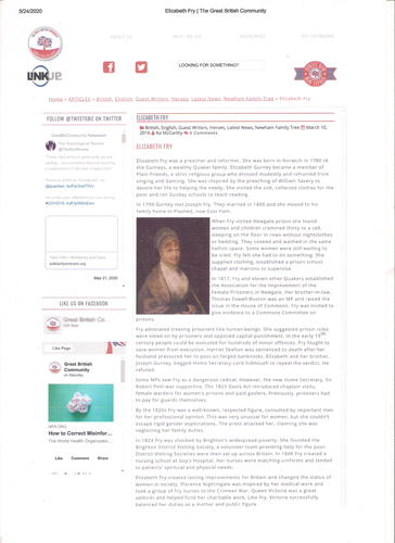 Elizabeth Fry (1780- 1845) Prison Reformer | Teaching Resources