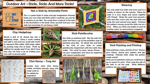 Outdoor Art - Sticks, Sticks And More Sticks! | Teaching Resources