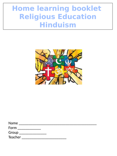 Hinduism home learning booklet | Teaching Resources