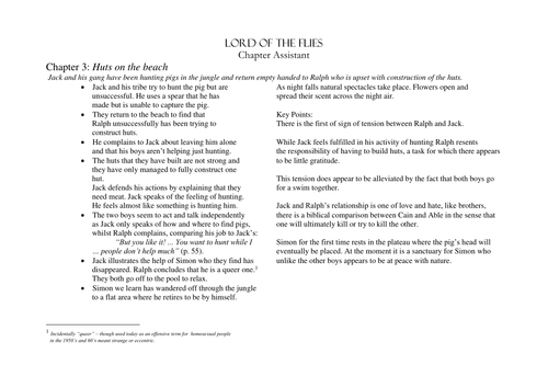 Lord of the Flies Chapter Guides | Teaching Resources