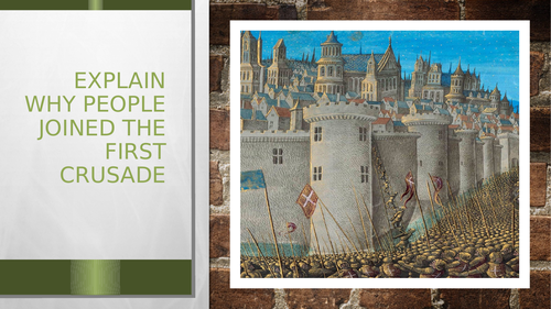 Crusades - 4. Causes of the First Crusade | Teaching Resources
