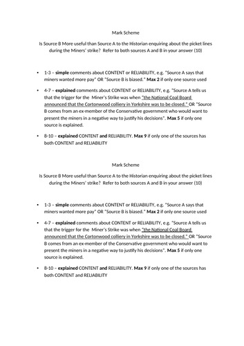 The Miners' Strike 1984-85 KS3, Lesson 1 - Causes of the Miners' Strike ...