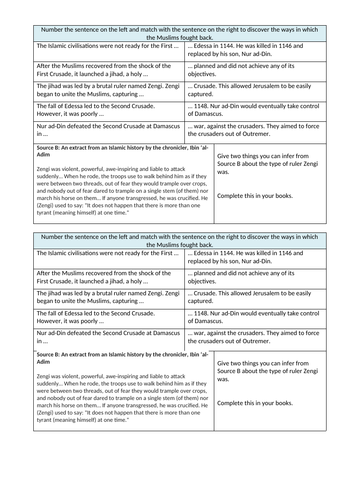 Crusades - 7. Muslim response to the First Crusade | Teaching Resources