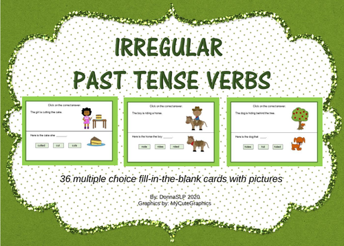 Irregular Past Tense Verbs | Teaching Resources