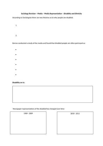 Sociology - Media - Media Representation | Teaching Resources
