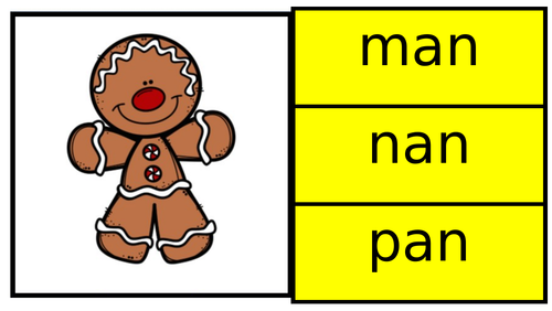The Gingerbread Man - mulitiple choice CVC words - Powerpoint ...