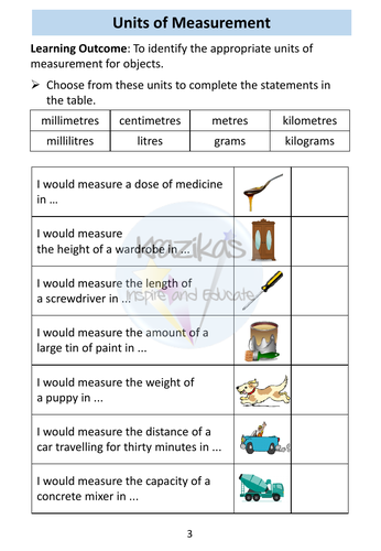 Measure - AQA Entry Level 2 Maths Workbook | Teaching Resources