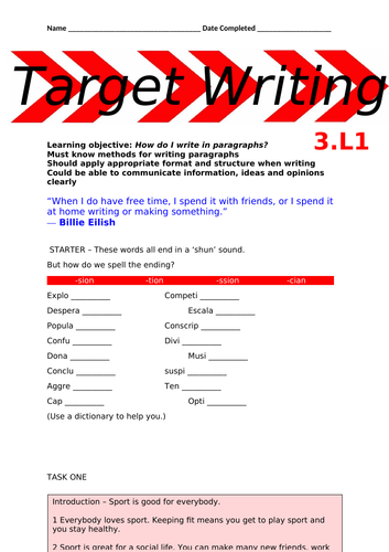 Target Writing - Transactional Writing for Functional Skills | Teaching ...