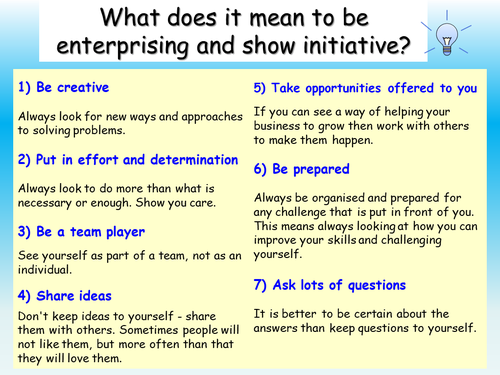 Careers - Taking Initiative | Teaching Resources