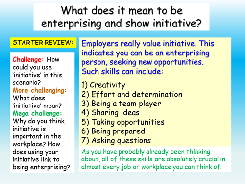 Careers - Taking Initiative | Teaching Resources