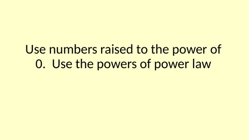 Understand Power of Zero and Powers of Powers - Using a Mastery ...