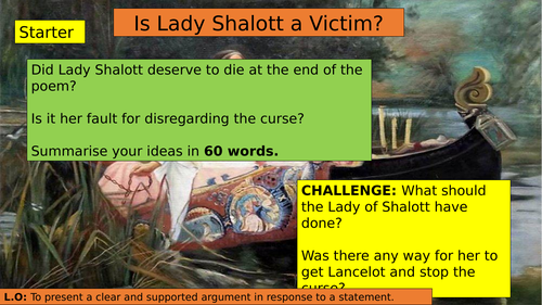 KS3 (7/8/9) The Lady of Shalott Bundle | Teaching Resources